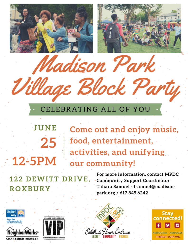 Madison Park Village Block Party - Madison Park Development Corporation