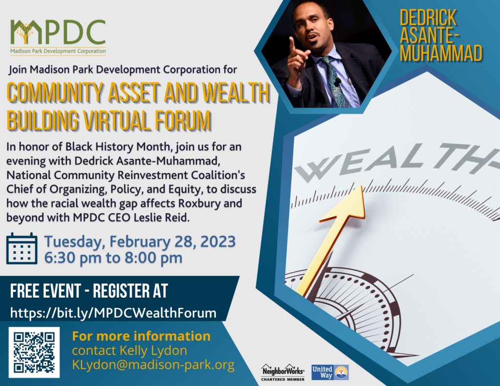MPDC's Community Asset and Wealth Building Virtual Forum - Madison Park ...