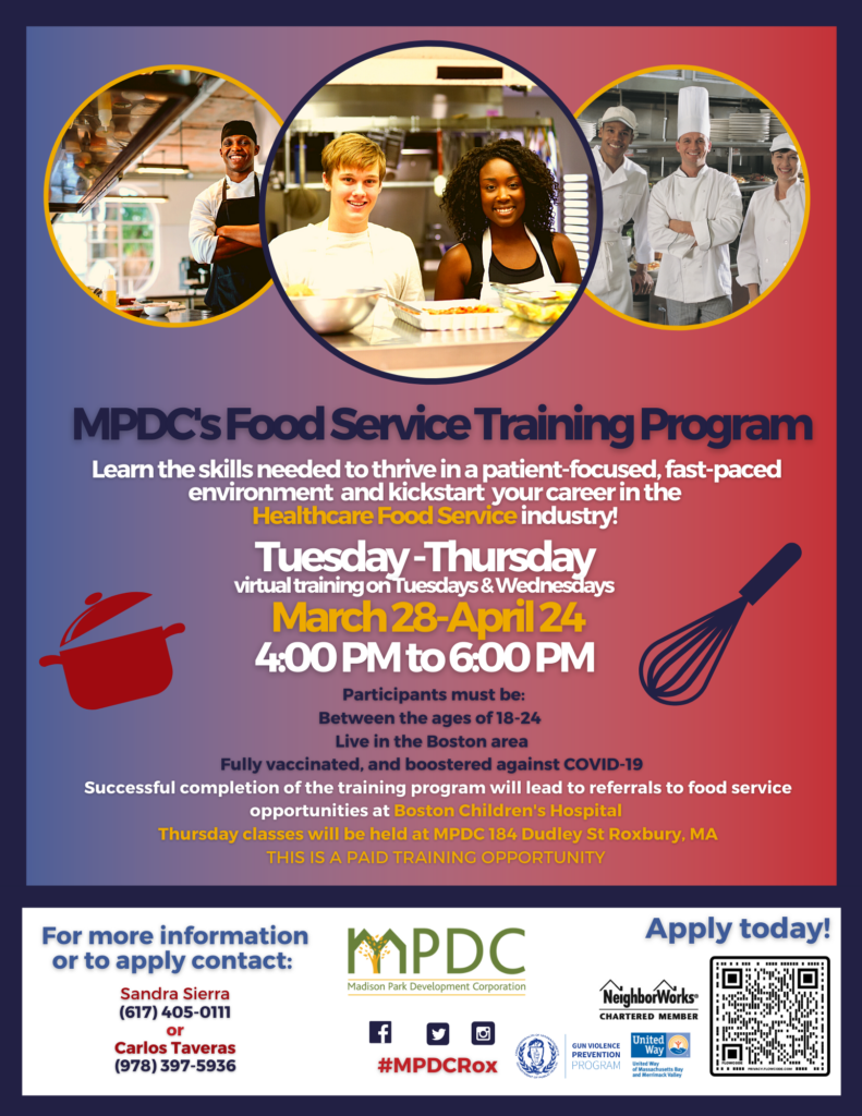 MPDC's 2023 Food Service Training Program - Madison Park Development ...