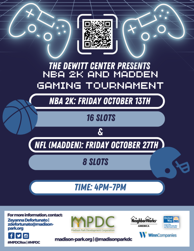 NBA 2K and Madden Gaming Tournament @ The Dewitt Center - Madison Park ...