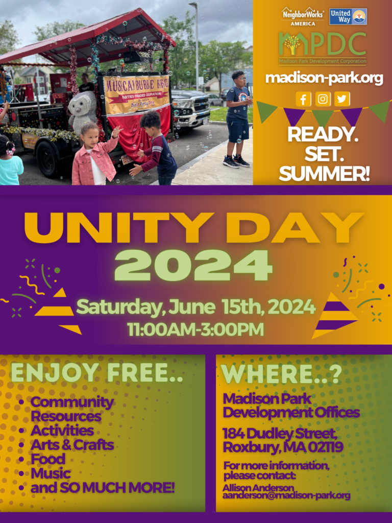 FREE EVENT: Unity Day 2024 | Hosted by MPDC - Madison Park Development ...