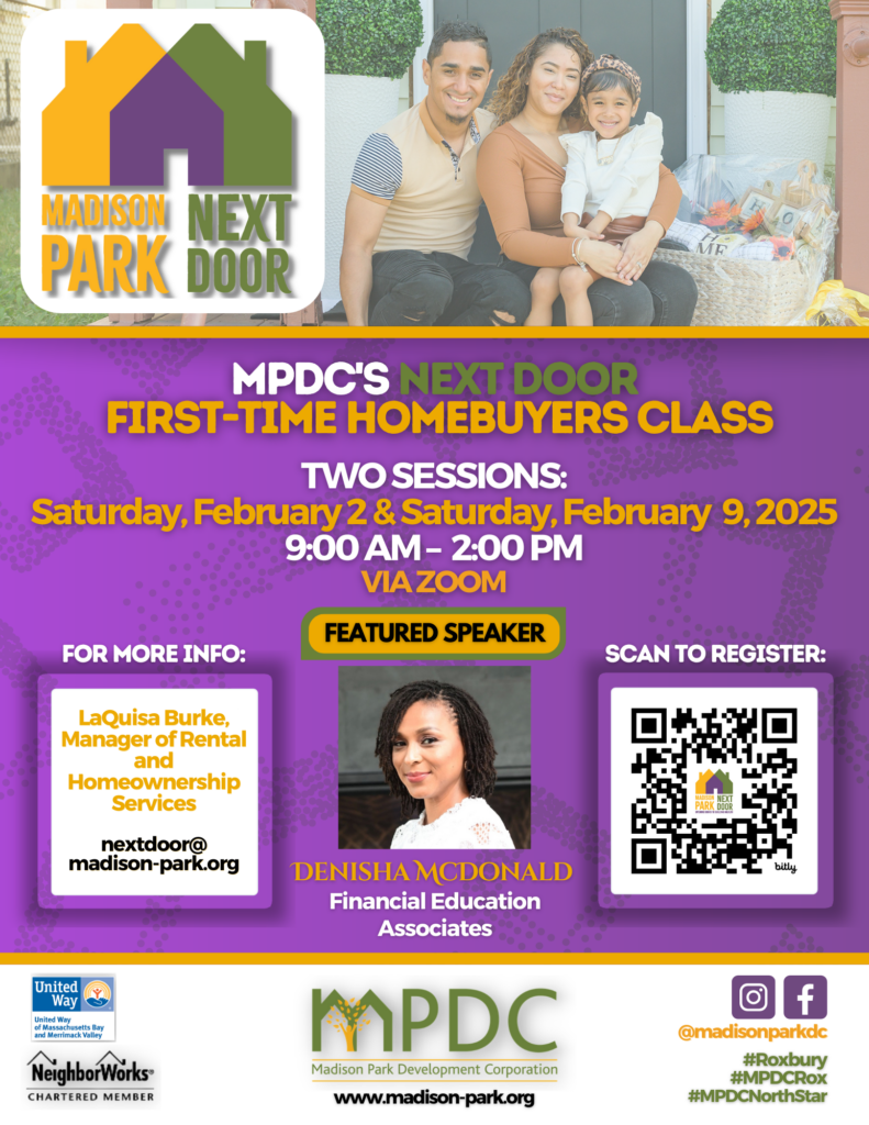 Madison Park Next Door First Time Homebuyers Class - Madison Park ...